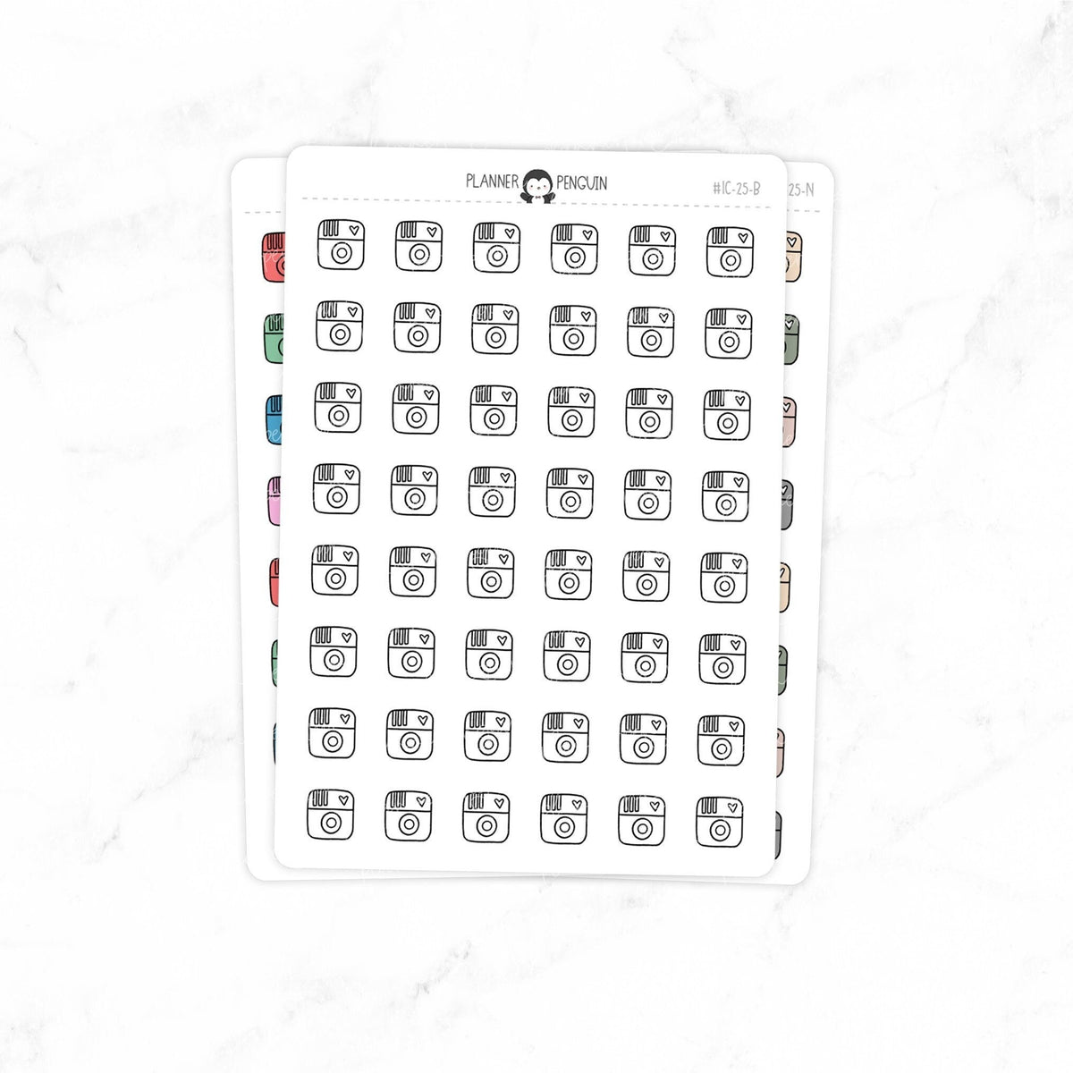 Camera - Doodle Icon Stickers // #IC-25 – Plannerpenguin